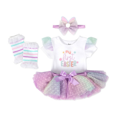 Baby Essentials My First Easter Baby Girls 4-pc. Baby Clothing Set ...