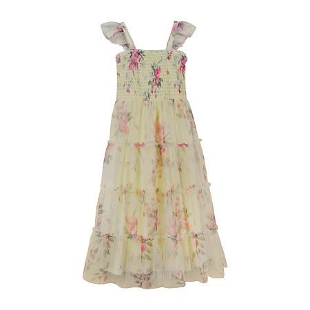 Click here for Lilt Big Kid Girls Sleeveless Floral Maxi Dress  1... prices