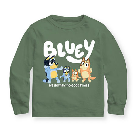Click here for Toddler Boys Crew Neck Long Sleeve Regular Fit Blu... prices