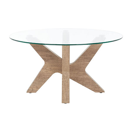 Click here for Kaera Glass Top Coffee Table  One Size  Brown prices