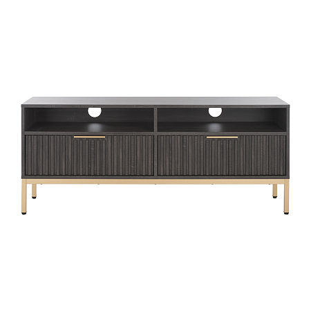 Click here for Lylia 2 Drawer 2 Shelf Media Stand - Distressed bl... prices