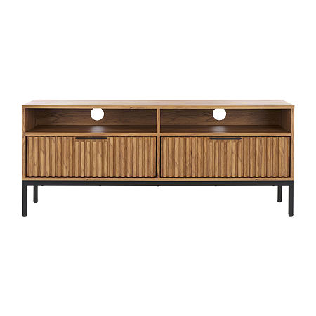 Click here for Lylia 2 Drawer 2 Shelf Media Stand - Oak/black prices