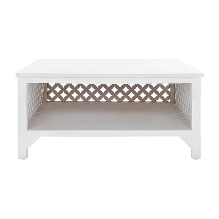 Click here for Squall Square 1 Shelf Coffee Table - White wash prices