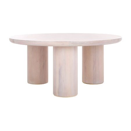 Click here for Mork 3 Leg Round Coffee Table - White wash prices