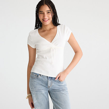 Click here for AEROPOSTALE Womens Juniors V Neck Short Sleeve T-S... prices