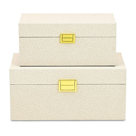 Click here for Cheungs Cream Fabric Themed Box Set With Gold Hand... prices