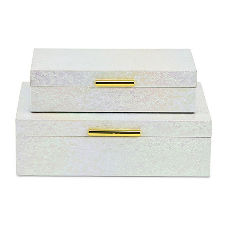 Click here for Cheungs White Seascale Pattern Iridescent Box Set... prices