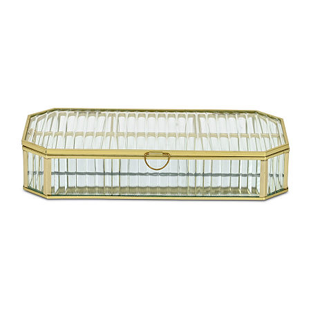 Click here for Cheungs Fluted Glass Mirrored Box With Four Compar... prices