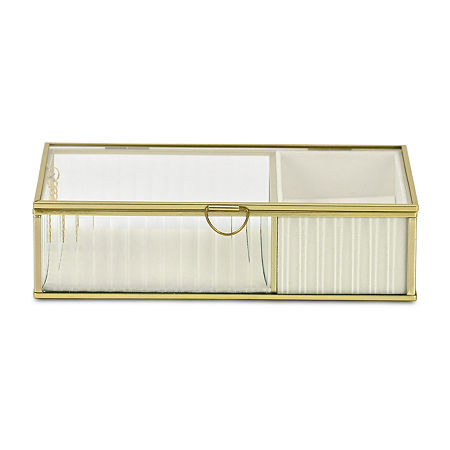 Click here for Cheungs Glass Box With Two Padded Compartments Bla... prices