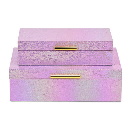 Click here for Cheungs Pink Seascale Pattern Iridescent Box Set W... prices
