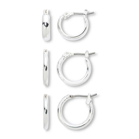 Click here for Mixit Hypoallergenic Silver-Tone 3-pr. Hoop Earrin... prices