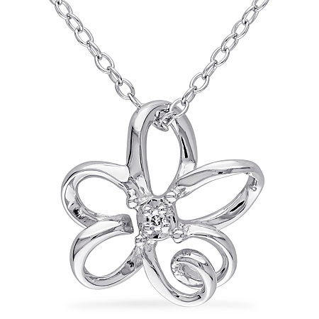 Click here for Womens Diamond Accent Natural White Diamond Sterli... prices