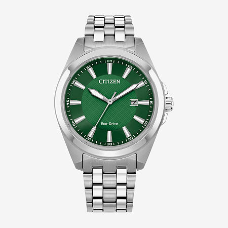 Mens Citizen(R) Peyten Green Dial Bracelet Watch - BM7530-50X