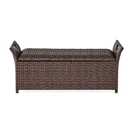 Click here for Wing Wicker Bench  One Size  Brown prices