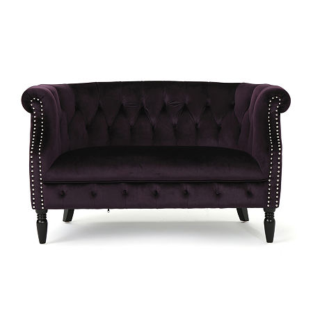 Click here for Milani Roll-Arm Upholstered Loveseat  One Size  Pu... prices