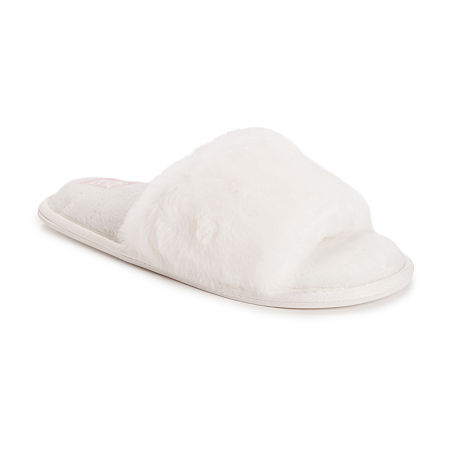 Muk Luks Womens Sariah Slide Slipper - White