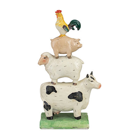 Click here for Northlight 11.5in Stacked Farm Animals Yard Art  O... prices