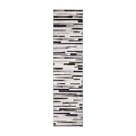 Click here for Covington Home Marcel Faux Hide Geo Stripes 24X96... prices