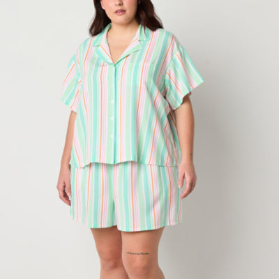 Sleep Chic Womens Plus Short Sleeve 2-pc. Pajama Sets - JCPenney