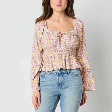 Click here for Arizona Juniors Long Sleeve Blouse  Small  White prices