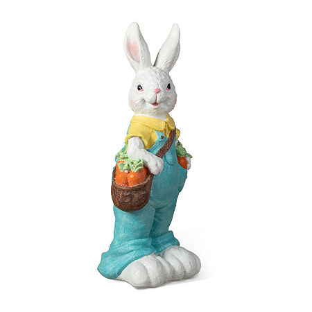 Click here for Glitzhome 17.25in Resin Bunny Boy Easter Tabletop... prices