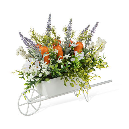 Click here for Glitzhome 12.5in Carrot Metal Wagon Easter Tableto... prices