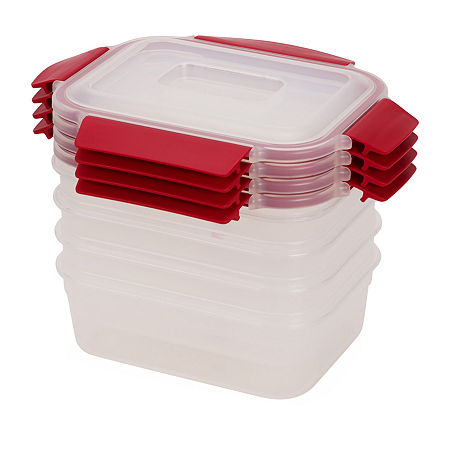 Joseph Joseph Nest Lock 8-pc. Rectangular Food Storage Set  One Size  Red