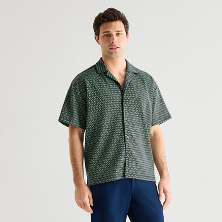 Click here for J. Ferrar Geo Mens Short Sleeve Regular Fit Button... prices