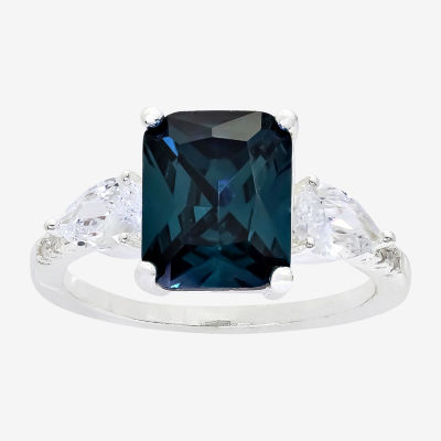 Sparkle Allure Womens Blue Cubic Zirconia Pure Silver Over Brass ...