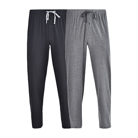Click here for Hanes Mens Big and Tall Knit Pant  2 Pack - Black/... prices