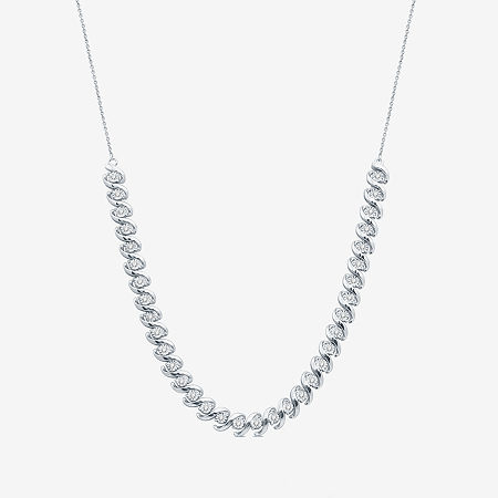 Click here for Womens White Diamond Sterling Silver 12 Inch Tenni... prices