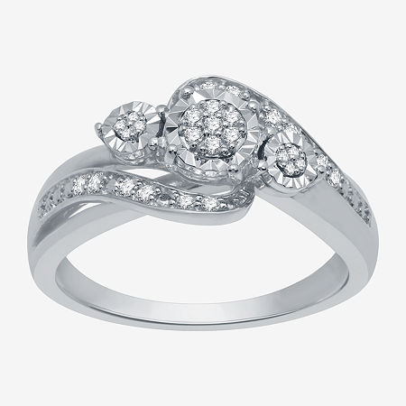 Click here for Womens 1/7 CT. T.W. Natural White Diamond Cluster... prices