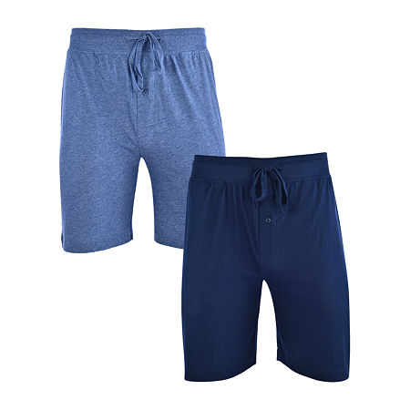 Click here for Hanes Mens Knit 2-pc. Pajama Shorts  Medium  Blue prices