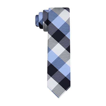 Click here for J. Ferrar Plaid Tie  One Size  Blue prices