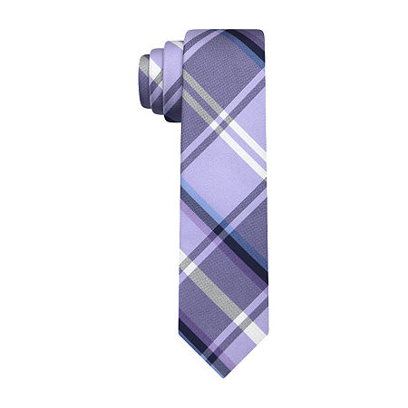 Click here for J. Ferrar Plaid Tie  One Size  Purple prices