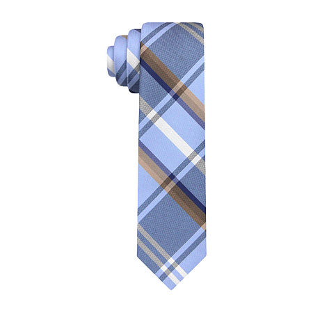 Click here for J. Ferrar Plaid Tie  One Size  Blue prices