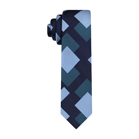 Click here for J. Ferrar Geometric Tie  One Size  Blue prices