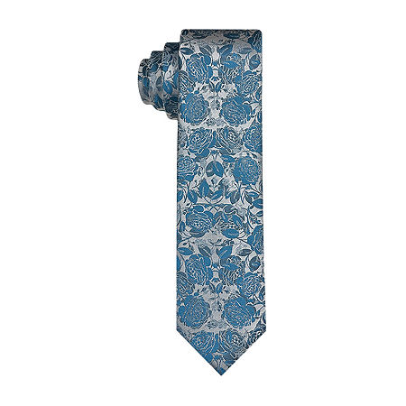 Click here for J. Ferrar Rose Floral Tie  One Size  Blue prices