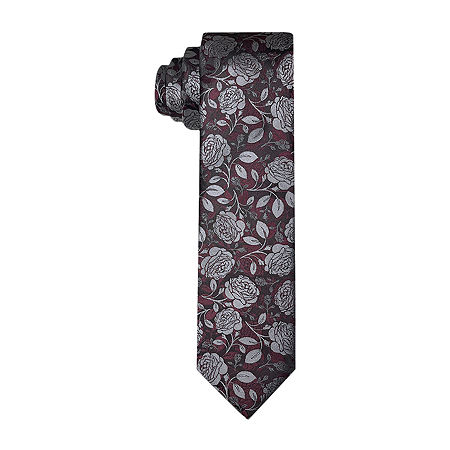 Click here for J. Ferrar Rose Floral Tie  One Size  Red prices