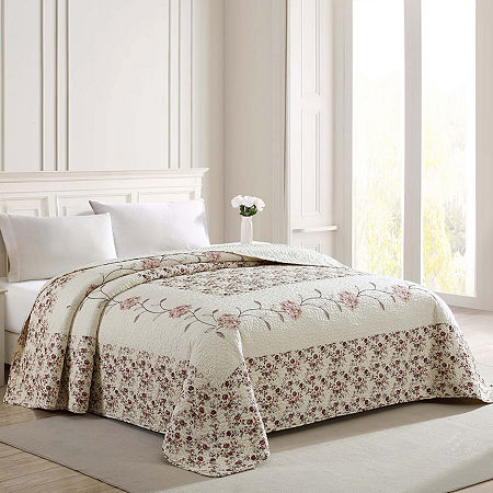 Click here for Beatrice Home Fashions Carnation Embroidered Bedsp... prices