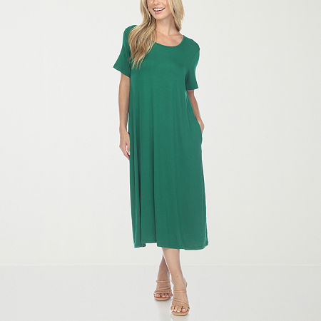 Click here for Womens White Mark Midi Short Sleeve Dress prices