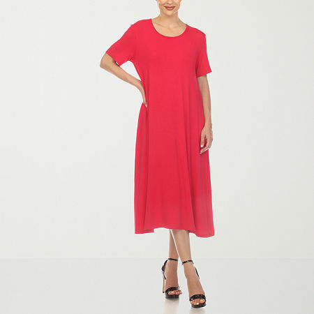 Click here for Womens White Mark Midi Short Sleeve Dress prices