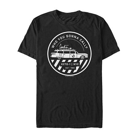Fifth Sun Mens Ecto 1 Circle Logo Short Sleeve T- shirt - Black