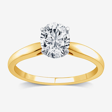 Click here for 1 CT. Lab-Grown (G / SI2) Diamond Oval Solitaire E... prices