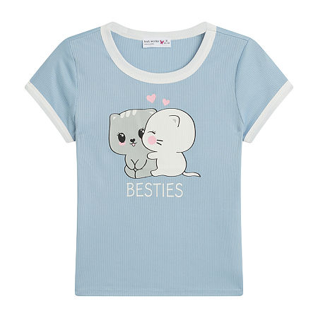Click here for Knit Works Big Kid Girls Crew Neck Short Sleeve Re... prices
