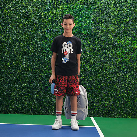 Nike 3BRAND by Russell Wilson Big Boys Graffiti Shorts - Black/Red