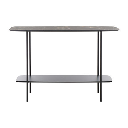 Click here for Kayleigh Storage Metal Console Table  One Size  Br... prices