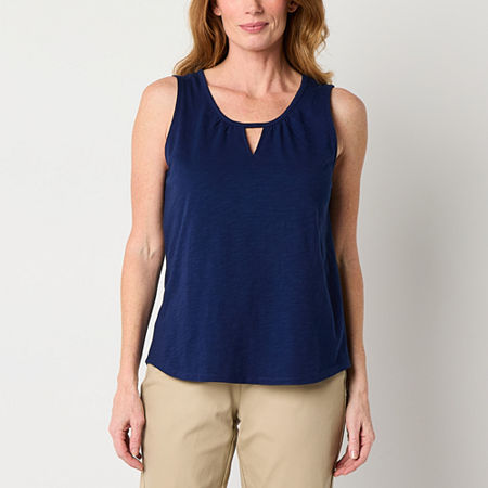 Click here for St. Johns Bay Womens Keyhole Neck Sleeveless Tank... prices