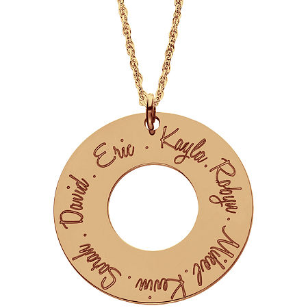 Click here for Personalized 14K Rose Gold Over Silver Family Pend... prices