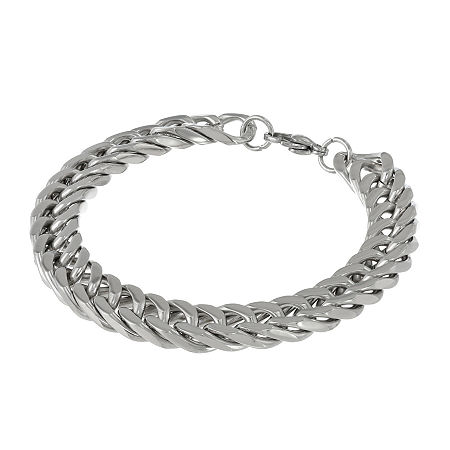 Click here for Mens Stainless Steel Curb Chain Bracelet  One Size... prices